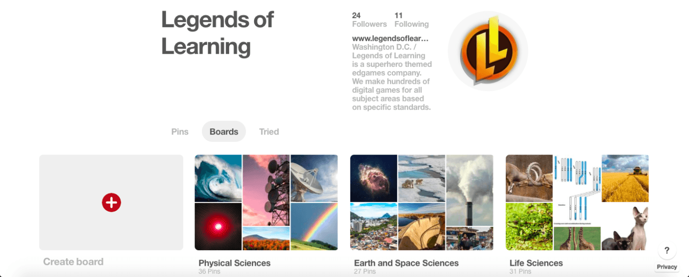 Legends of Learning On Instagram and Pinterest | Legends of Learning
