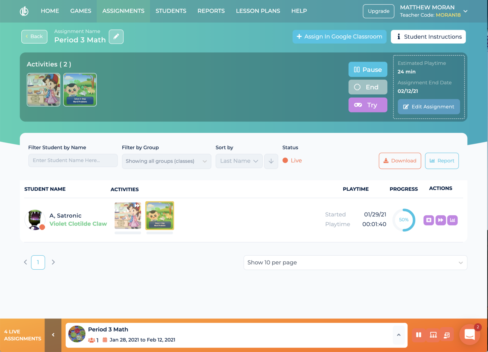 The Latest Teacher Features!February 2021 | Legends of Learning
