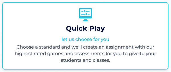 Quick Play Assignments Save The Day | Legends of Learning
