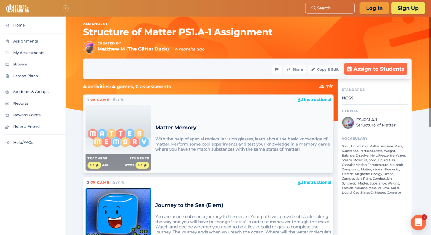 The Latest Teacher Features! Sep 2021 | Legends of Learning