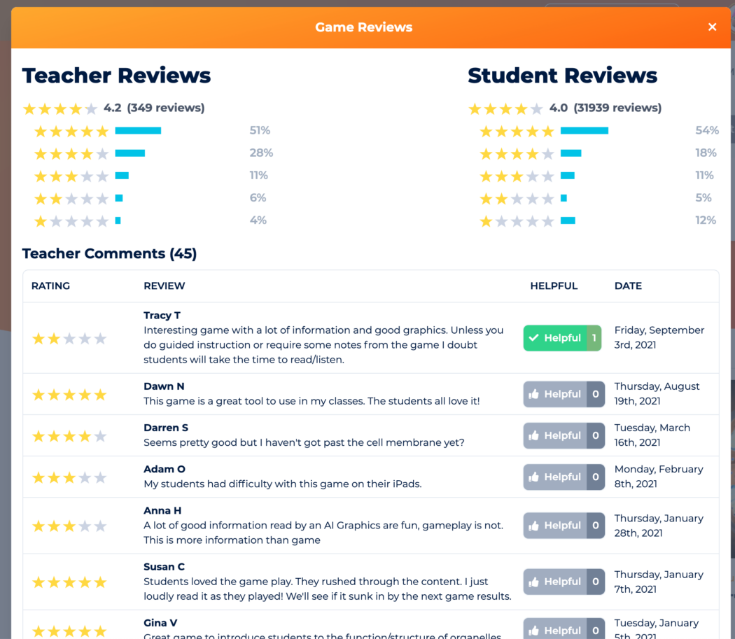 The Latest Teacher Features! Sep 2021 | Legends of Learning