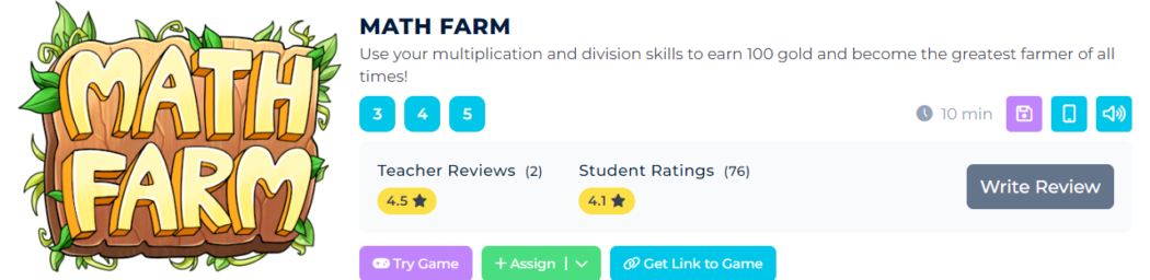 Introducing New Math Classroom Games! — January 2024