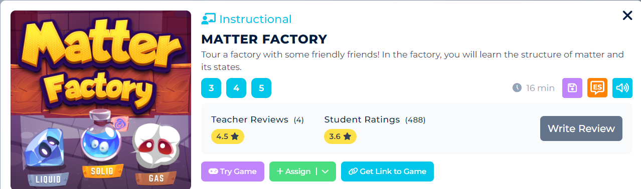 Introducing New Science Classroom Games! — January 2024