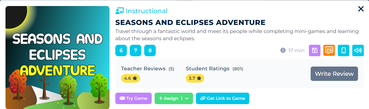 Introducing New Science Classroom Games! — January 2024